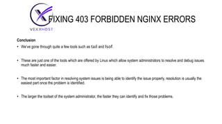Fixing 403 Forbidden Nginx Errors | PPT