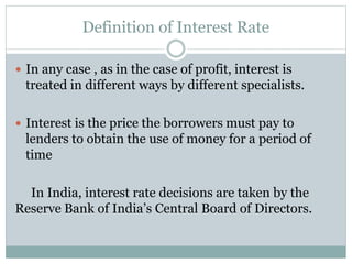 Fixing interest rates of OD and CC | PPTX
