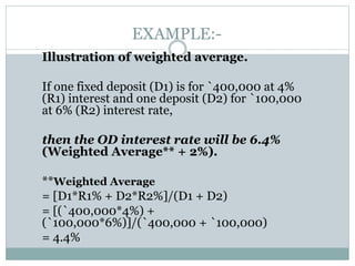 Fixing interest rates of OD and CC | PPTX
