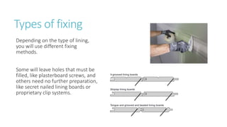 Fixing linings | PPT