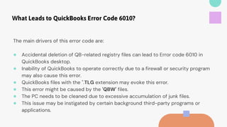 Fixing QuickBooks Error 6010 with Different Techniques.pptx