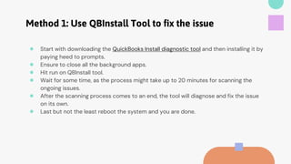 Fixing Steps for QuickBooks has Stopped Working or Not Responding Error.pptx