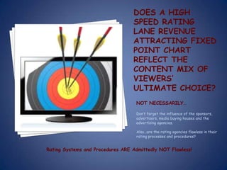 Fixing the fix point charts of tv channels | PPTX