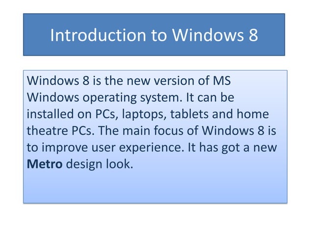 Tips to Fix windows 8 most common errors | PPT