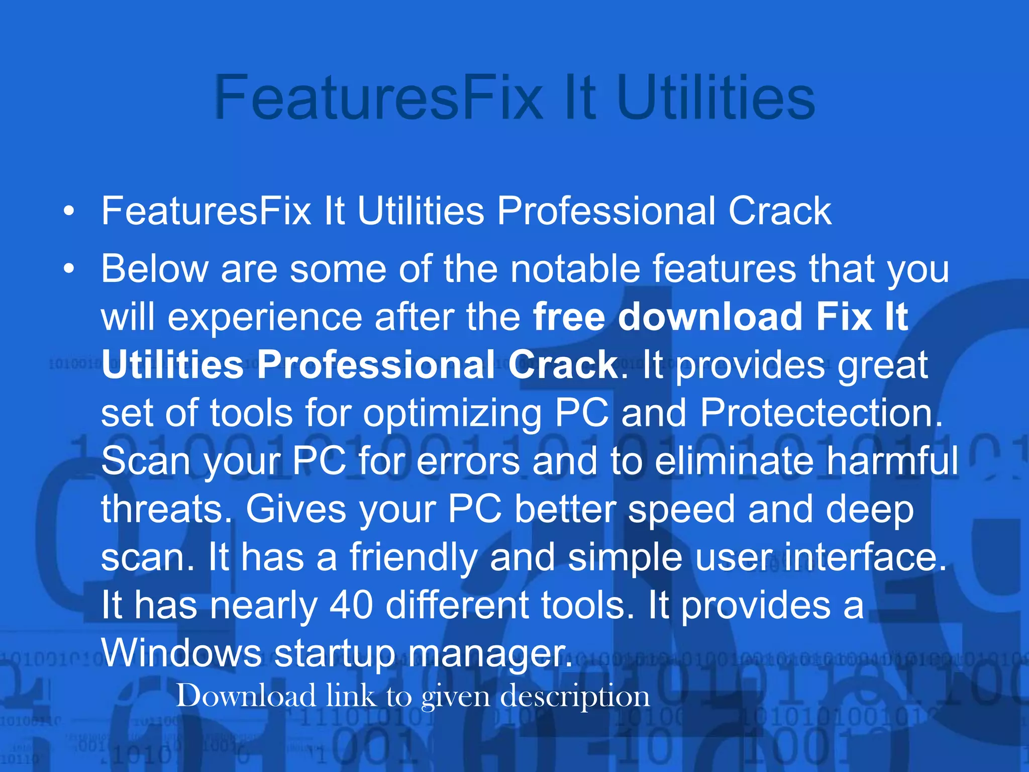 Fix it utilities preview by a2zcrack | PDF
