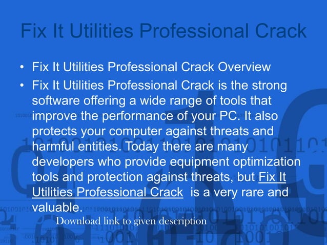 Fix it utilities preview by a2zcrack | PDF