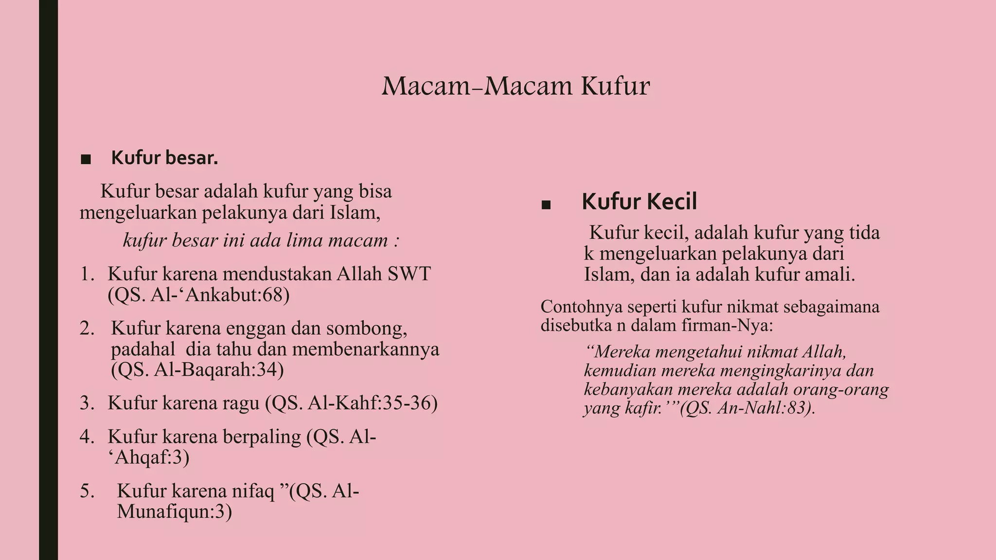 powerpoint ilmu kalam (iman, nifaq, dan syirik) | PPTX