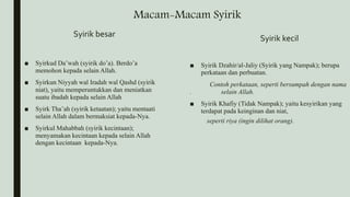 powerpoint ilmu kalam (iman, nifaq, dan syirik) | PPTX