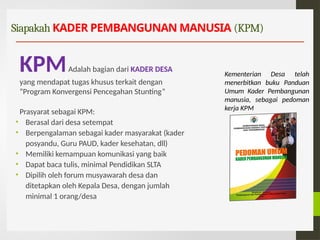 KADER PEMBANGUNAN MANUSIA DALAM PENURUNAN STUNTING.pptx