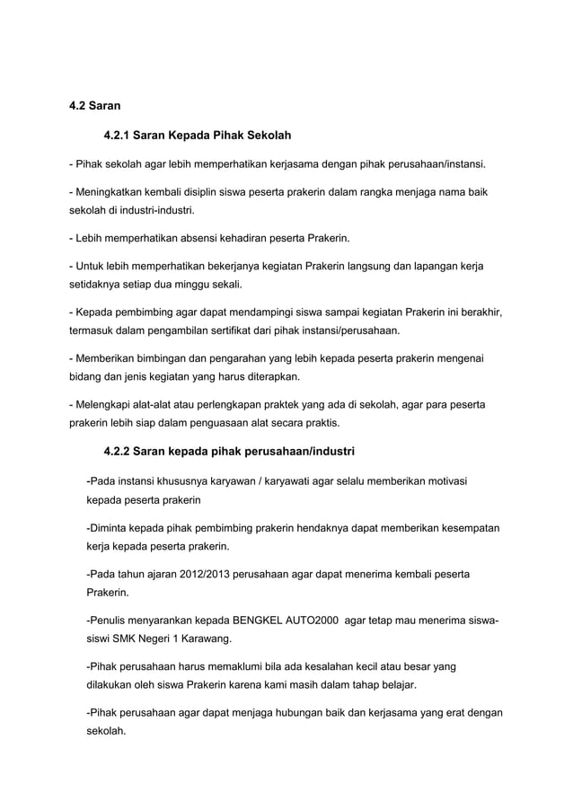 Laporan prakerin | PDF