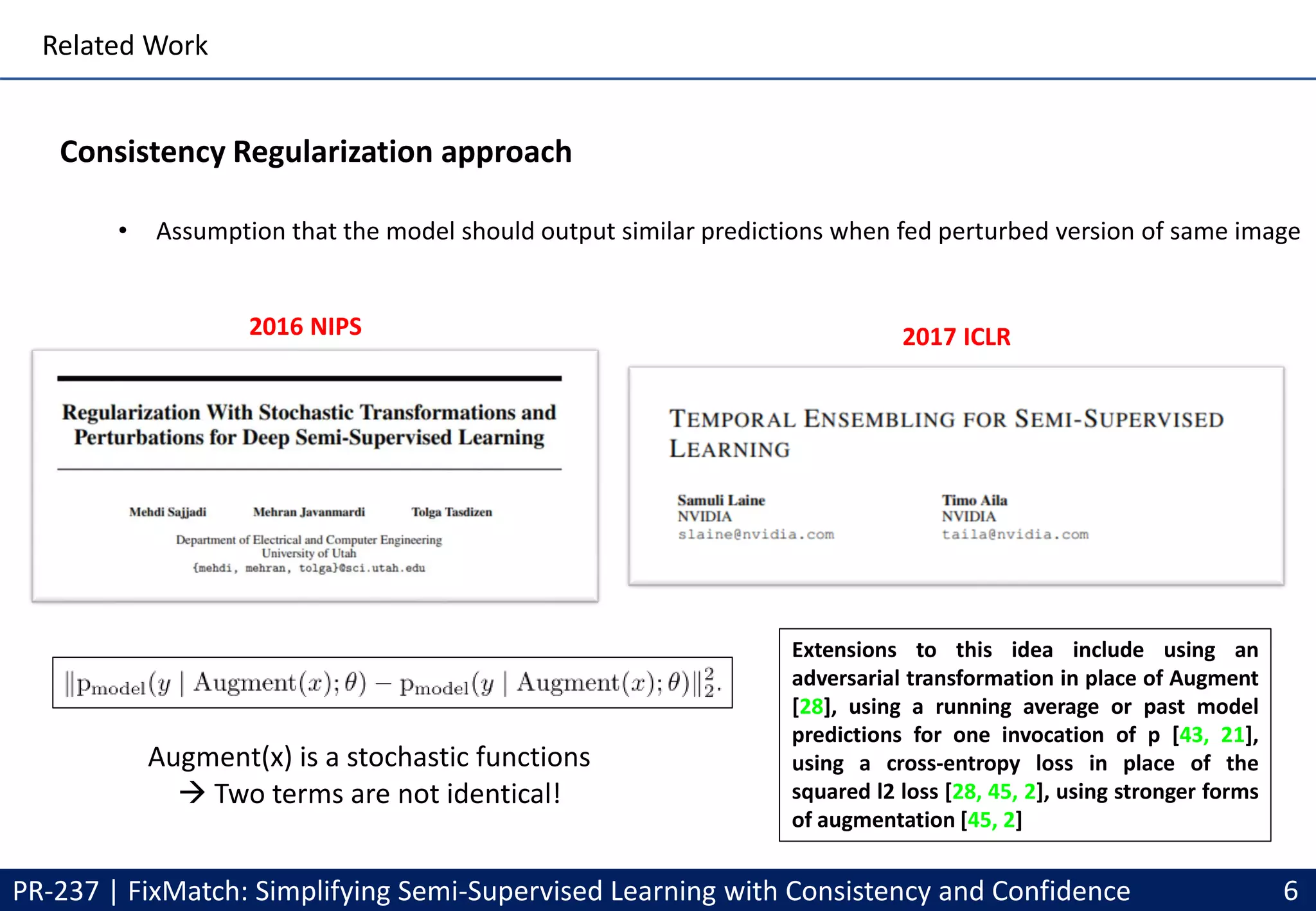 FixMatch:simplifying semi supervised learning with consistency and confidence | PPT