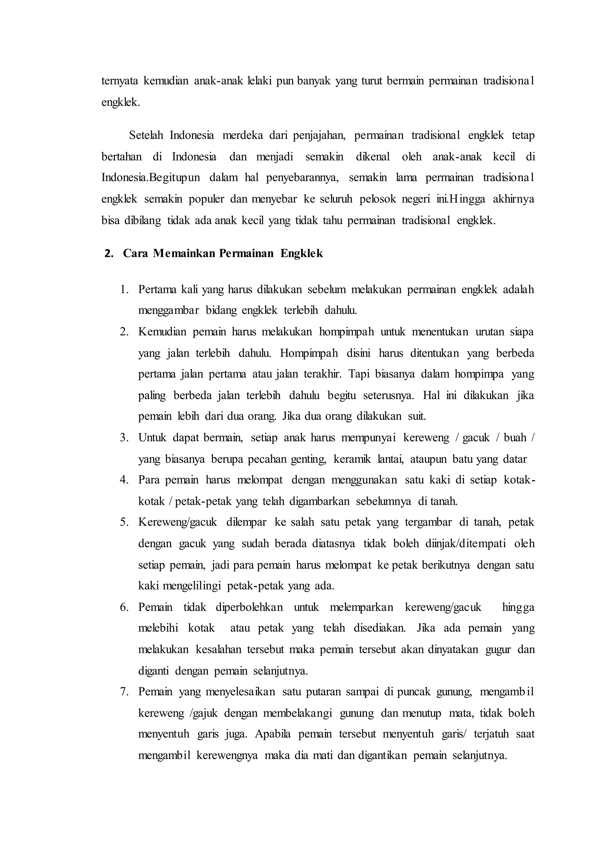 permainan tradisional | DOCX