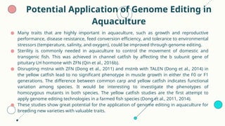 PPT of Other Application of Genome Editing in Fish | PPTX