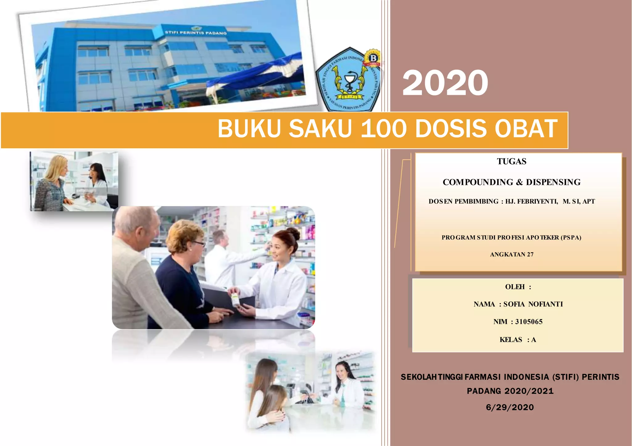 DAFTAR 100 dosis obat BY SOFIA NOFIANTI | DOCX