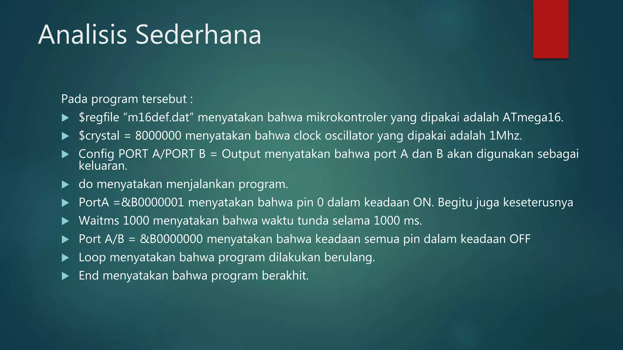 Running LED with ATmega 16 | PPTX