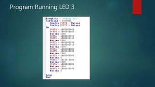 Running LED with ATmega 16 | PPTX