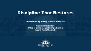 "Fix School Discipline" | PPT