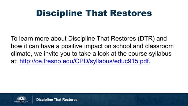 "Fix School Discipline" | PPT