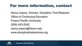"Fix School Discipline" | PPTX