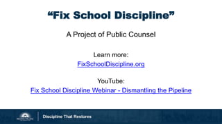 "Fix School Discipline" | PPTX