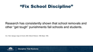 "Fix School Discipline" | PPT
