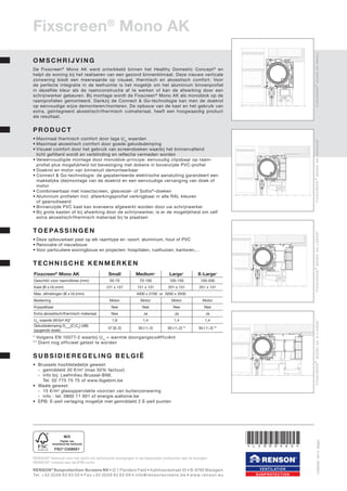 Renson - Fixscreen mono ak | PDF