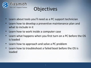 Fixsmith pc repair fundamentals | PPT