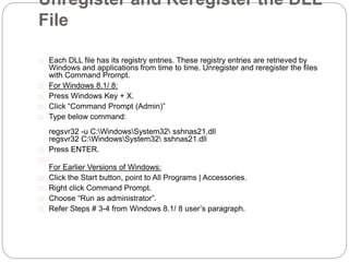 Fix sshnas21.dll error | PPT