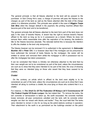 Fixtures in land law | DOCX