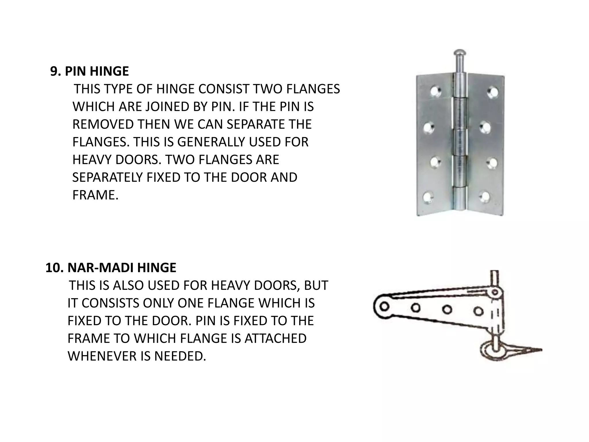 Fixtures and fastenings in doors and windows | PPTX