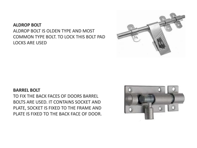 Fixtures and fastenings in doors and windows | PPTX | Interior ...