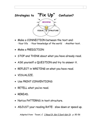 Fixup BDA Reading Chart | PDF