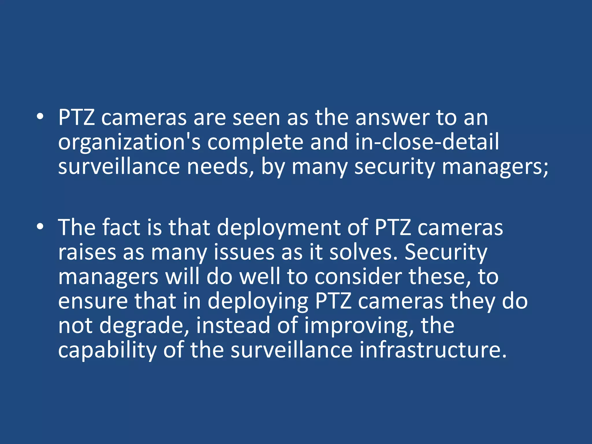 Fix vs PTZ CCTV Cameras | PPT