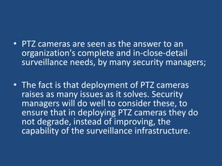 Fix vs PTZ CCTV Cameras | PPSX