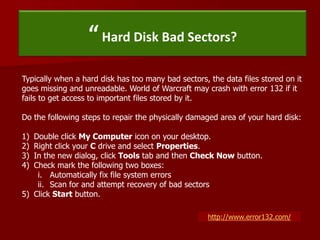 Fix WOW Error 132 | PPTX