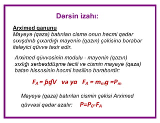 Arximed qanunu | PPT