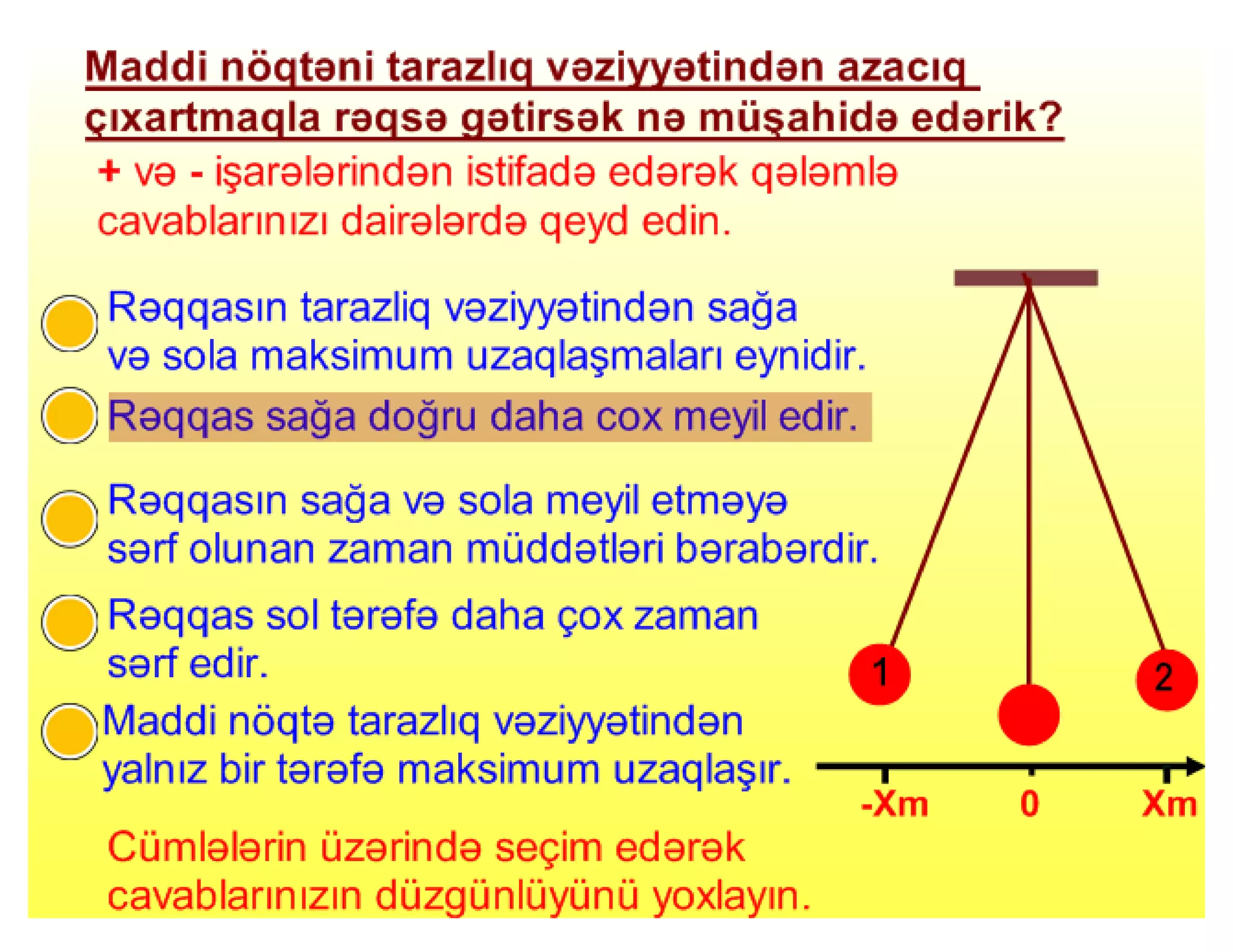 Harmonik rəqslər. Rəqsi hərəkətin qrafik təsviri. | PDF