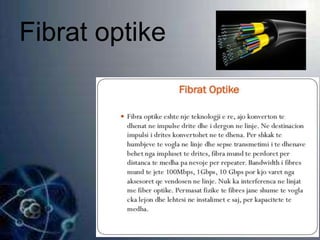 Fibrat optike , lazerat , magnetet ,elektromagnetet dhe perdorimi i ...