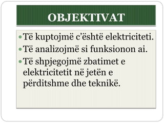 zbatimet e elektricitetit | PPTX