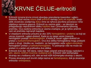 Fiziologija krvi milica | PPT