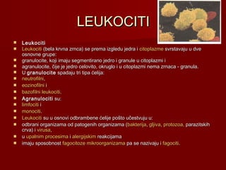 Fiziologija krvi milica | PPT