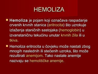 Fiziologija krvi milica | PPT
