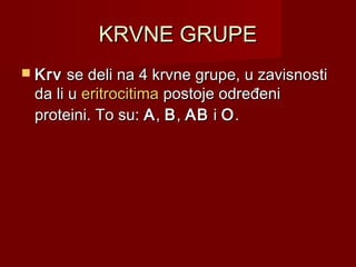 Fiziologija krvi milica | PPT