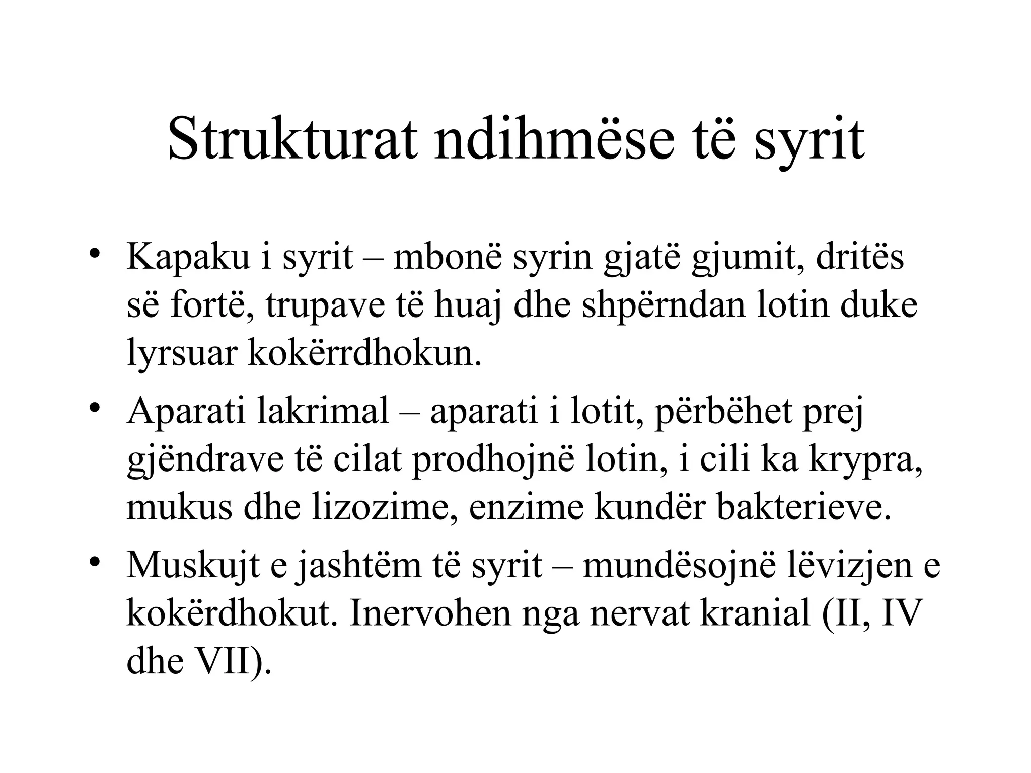 Fiziologjia e syrit | PPS