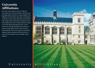 Fort Jones University - Accredited Globally Recognized Degrees | PDF