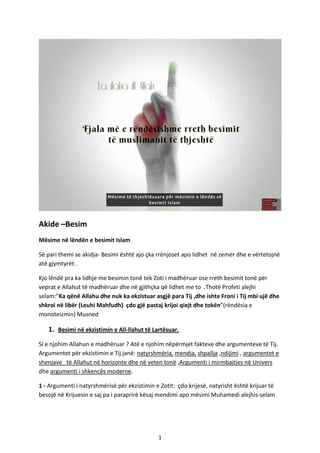 Fjala më e dobishme rreth besimit të muslimanit të thjeshtë | PDF