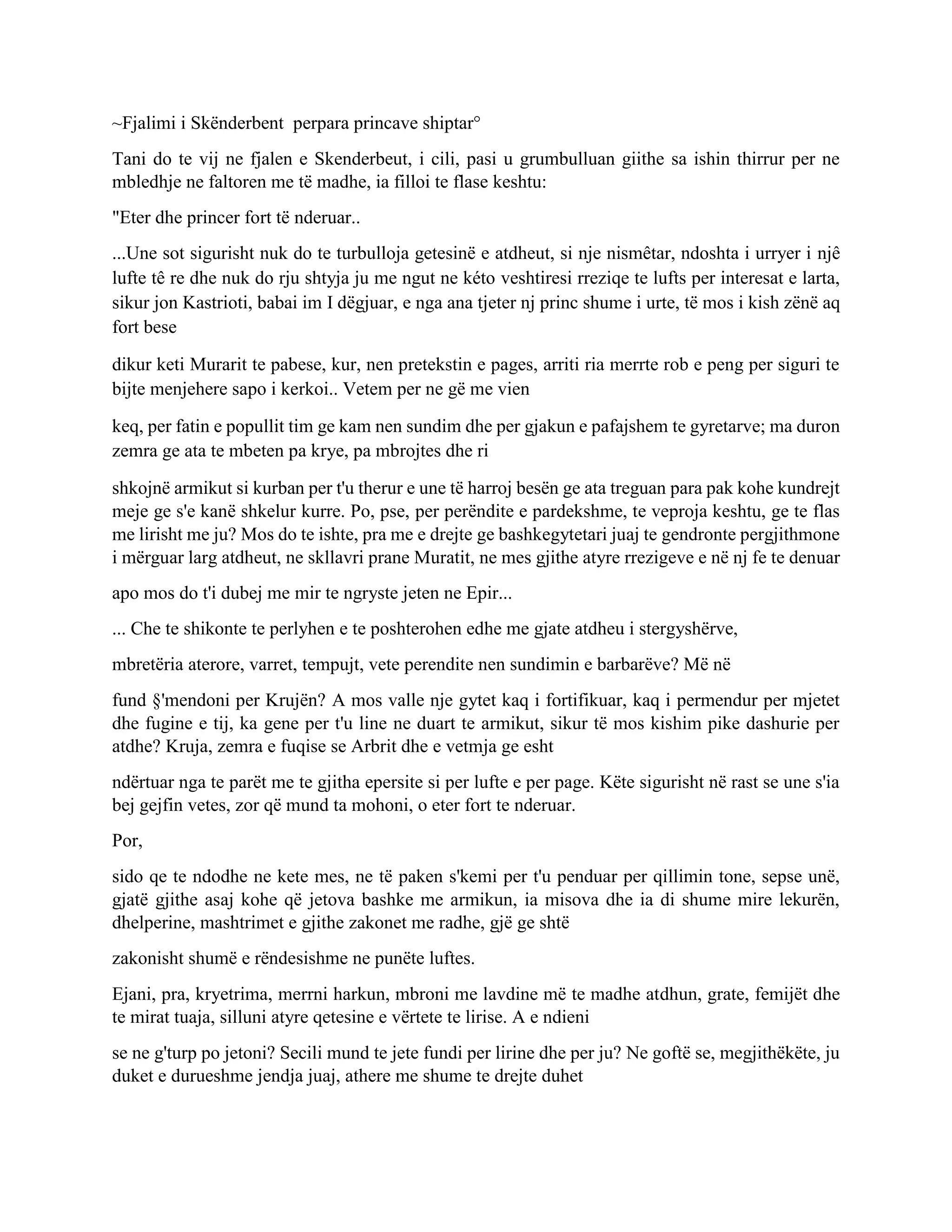 Fjalimi i Skënderbent perpara princave shiptar.docx