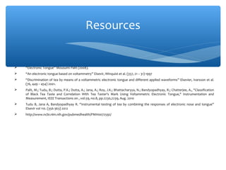 Electronic Tongue and Tea | PPT