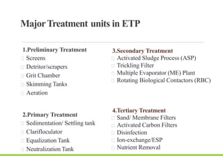 Presentation on ETP (Effluent Treatment Plant) | PPTX