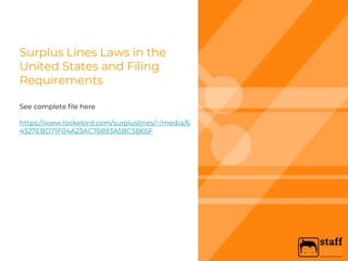 Surplus lines | PPT